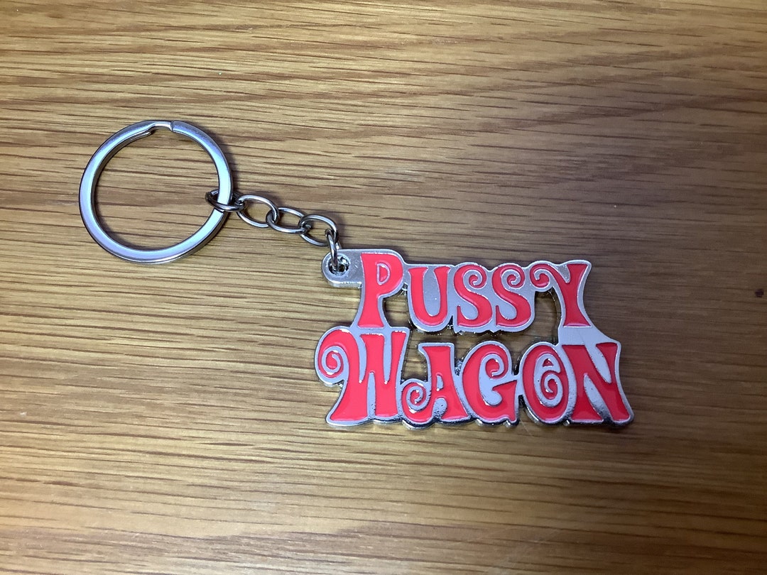 Pussy Wagon Red Solid Metal Keyring - Etsy