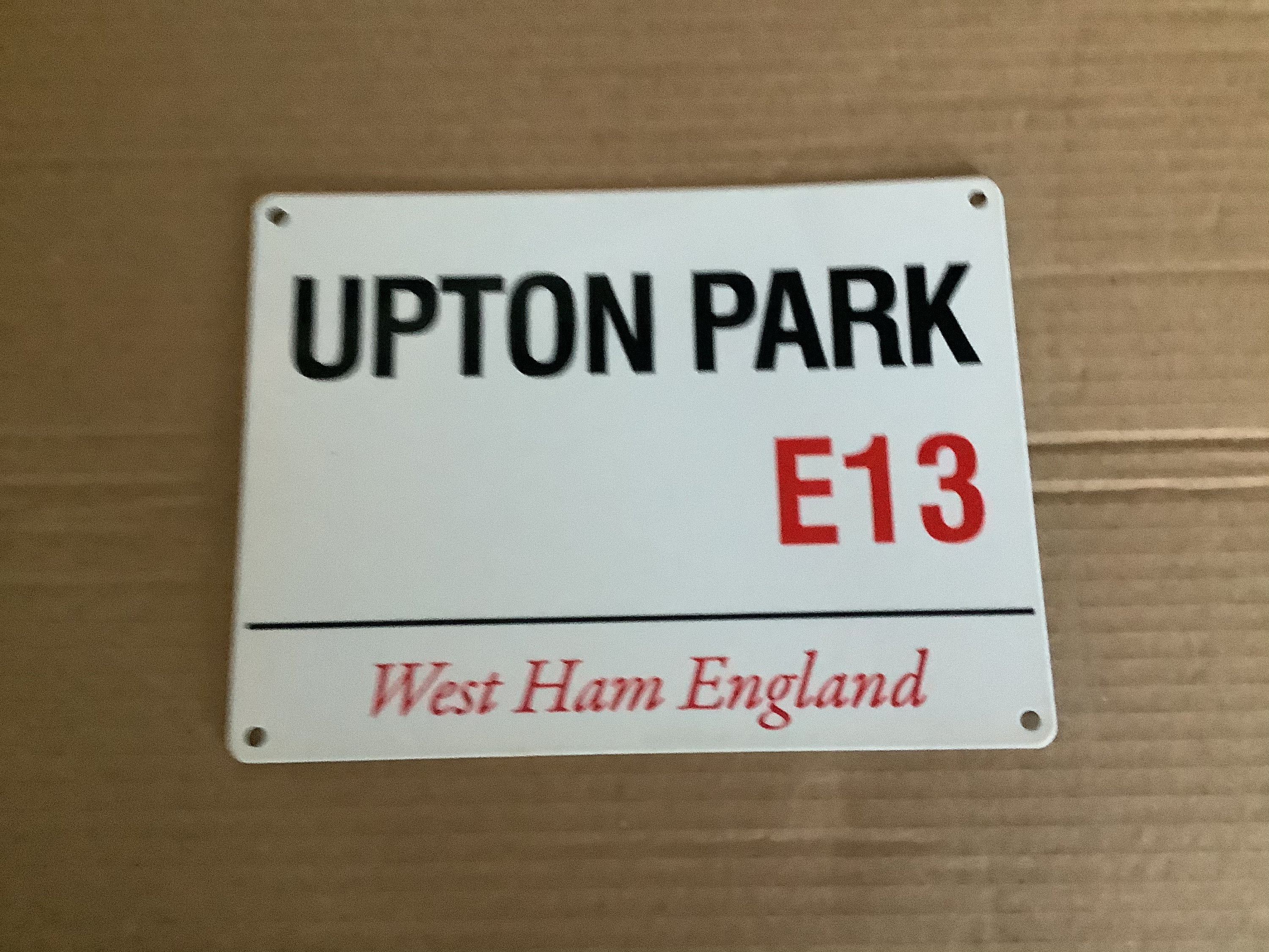 Upton Park West Ham Metal Wall Hanging Street Sign - Etsy UK