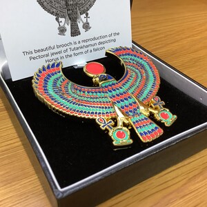 Tutankhamun Winged Horus Enamelled Brooch - Etsy