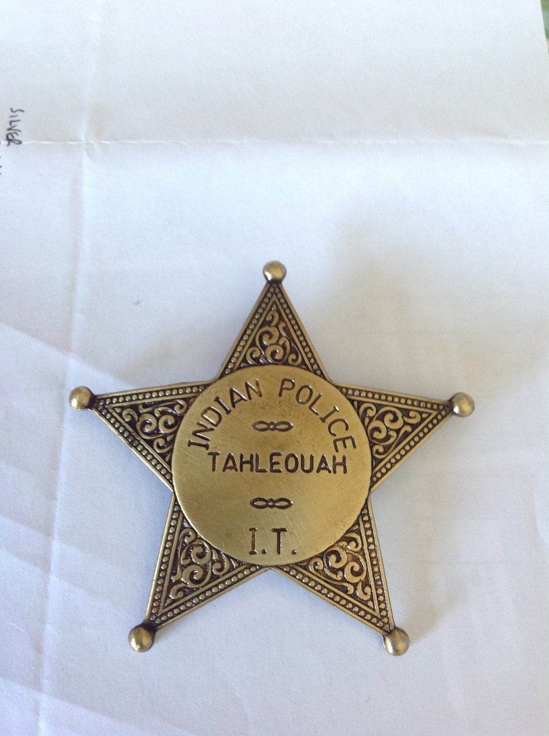 Indian Police Gold Sheriff Badge / Shield Quality Metal - Etsy