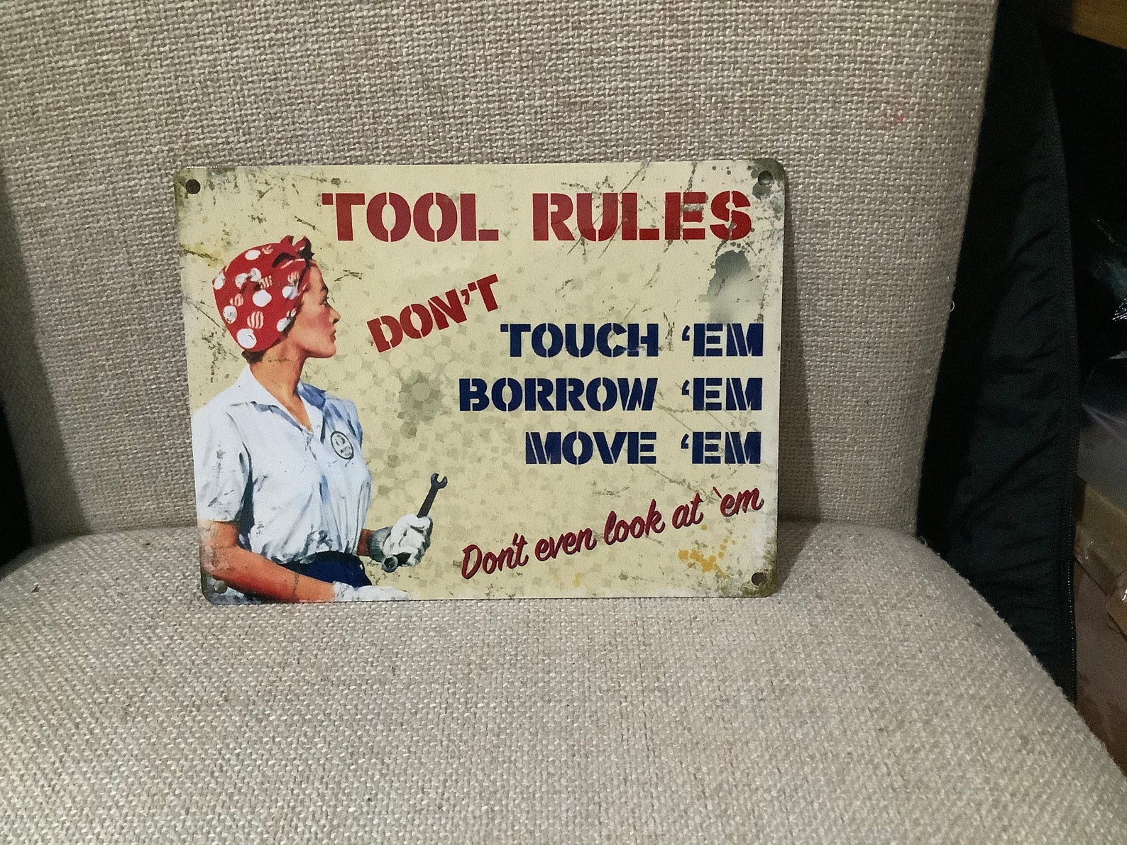 Tool Rules Metal Wall Hanging Sign | Etsy