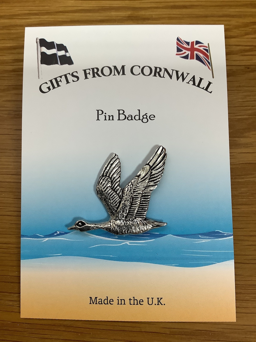 Flying Goose Silver Pewter Pin Badge B - Etsy