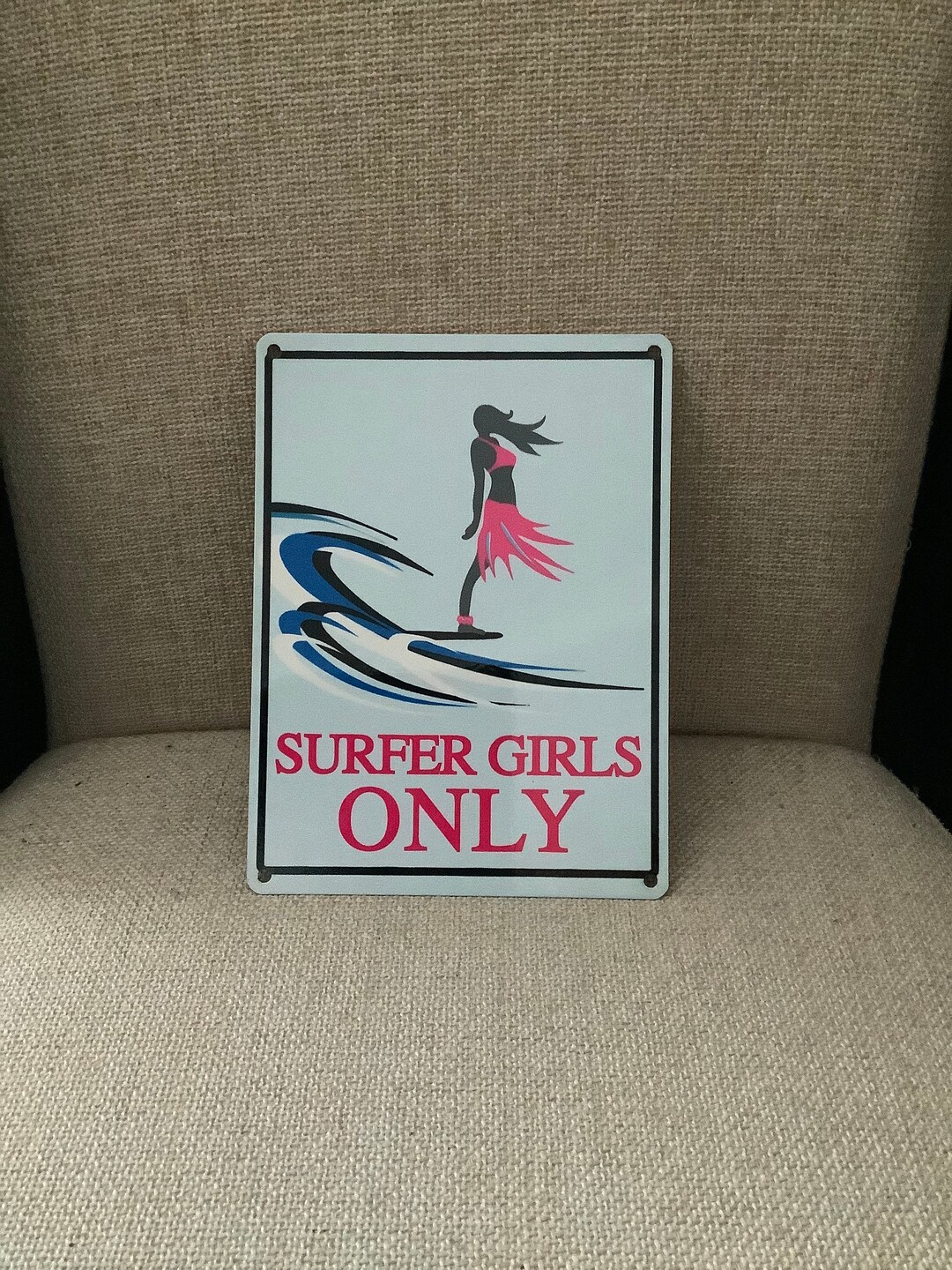 Surfer Girls Only Metal Wall Hanging Sign - Etsy