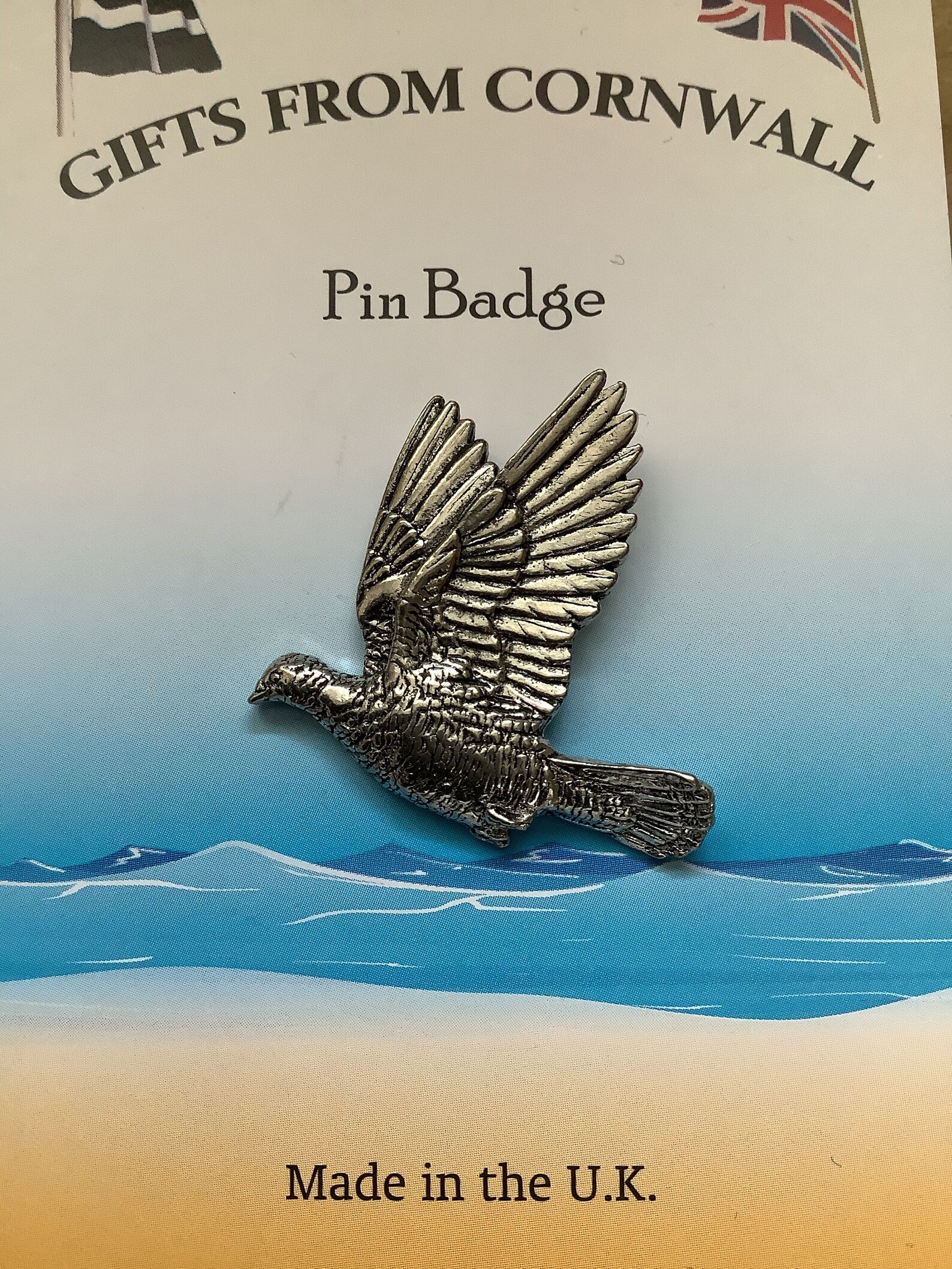 Wood Pigeon Silver Pewter Pin Badge - Etsy