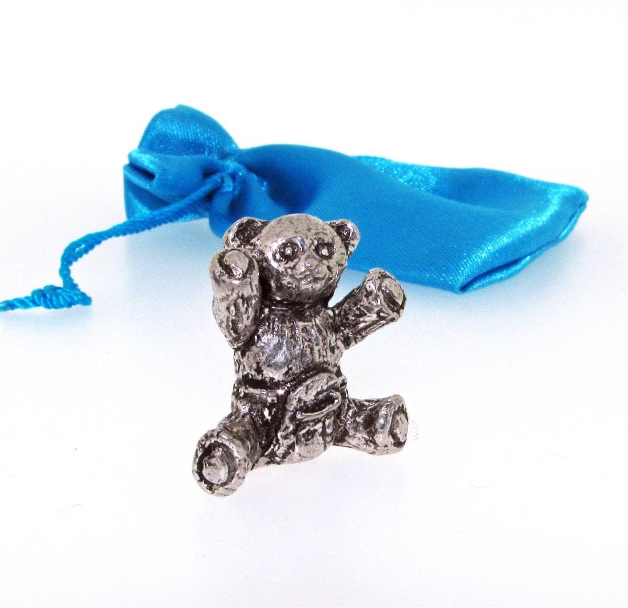 Baby Teddy Bear Quality Silver Pewter Miniature - Etsy