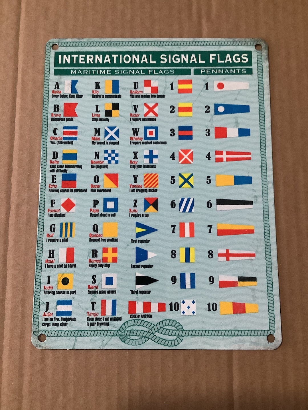 International Signal Flags Metal Wall Hanging Sign - Etsy