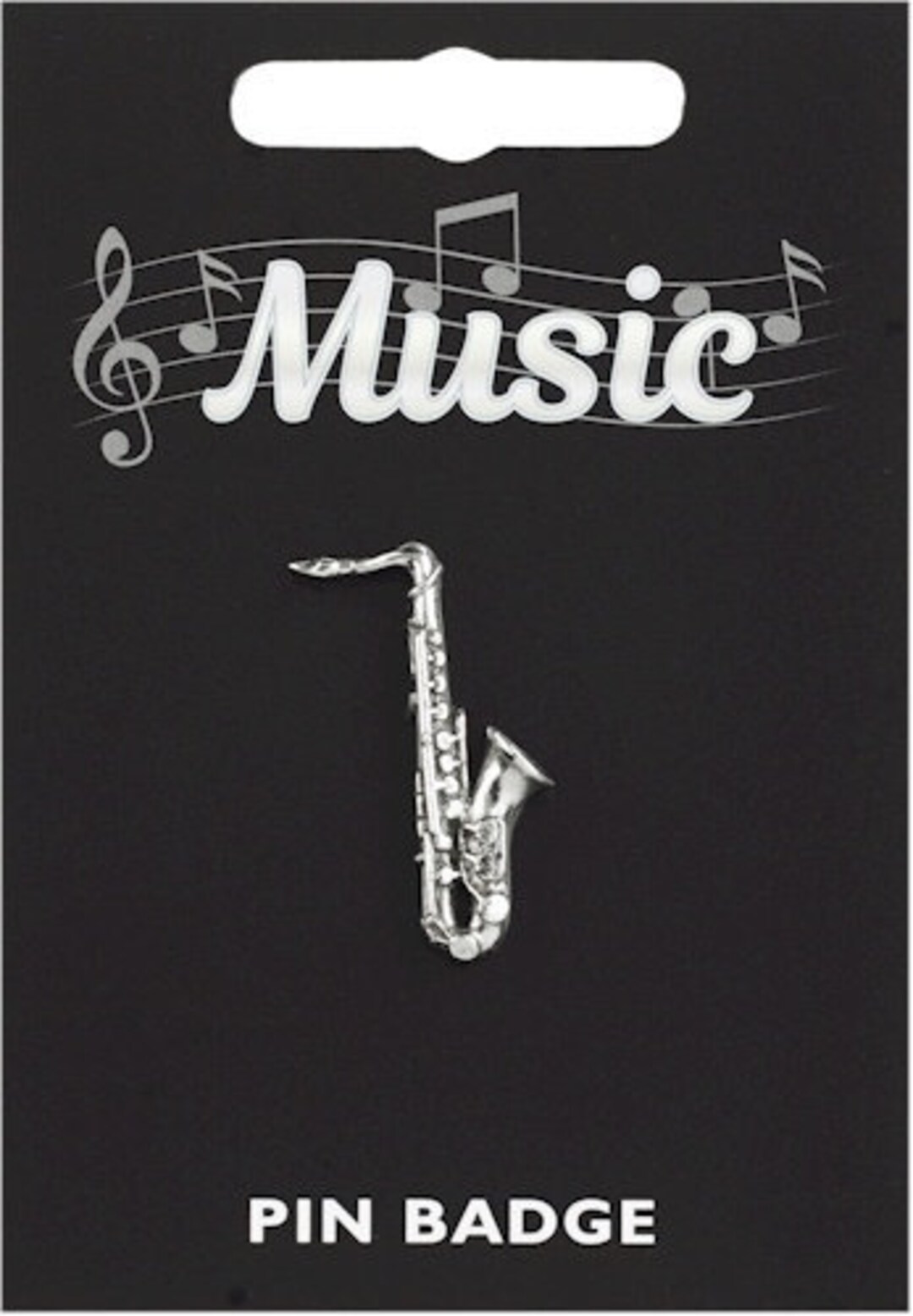 Saxophone Silver Pewter Pin Badge - Etsy