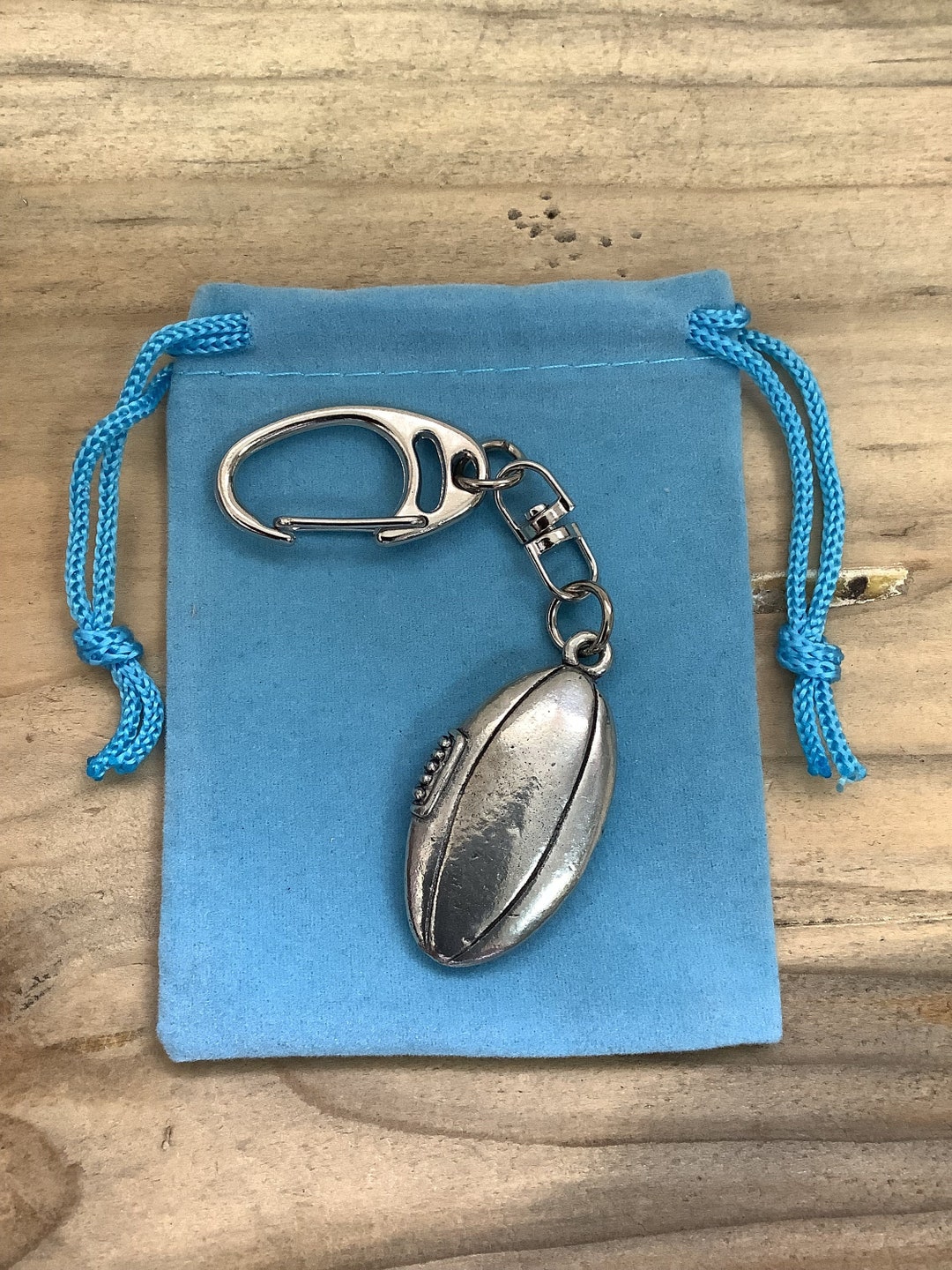 Rugby Ball Quality Silver Pewter Keyring P - Etsy