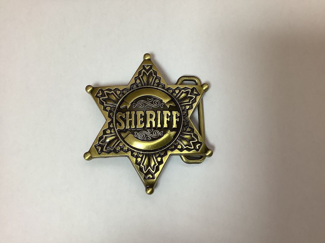 Quality Metal Sheriff Belt Buckle - Etsy