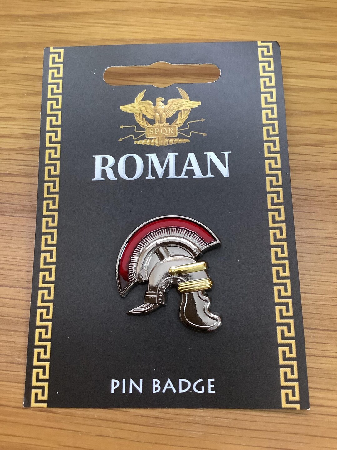 Roman Enamel Helmet Pin Badge - Etsy