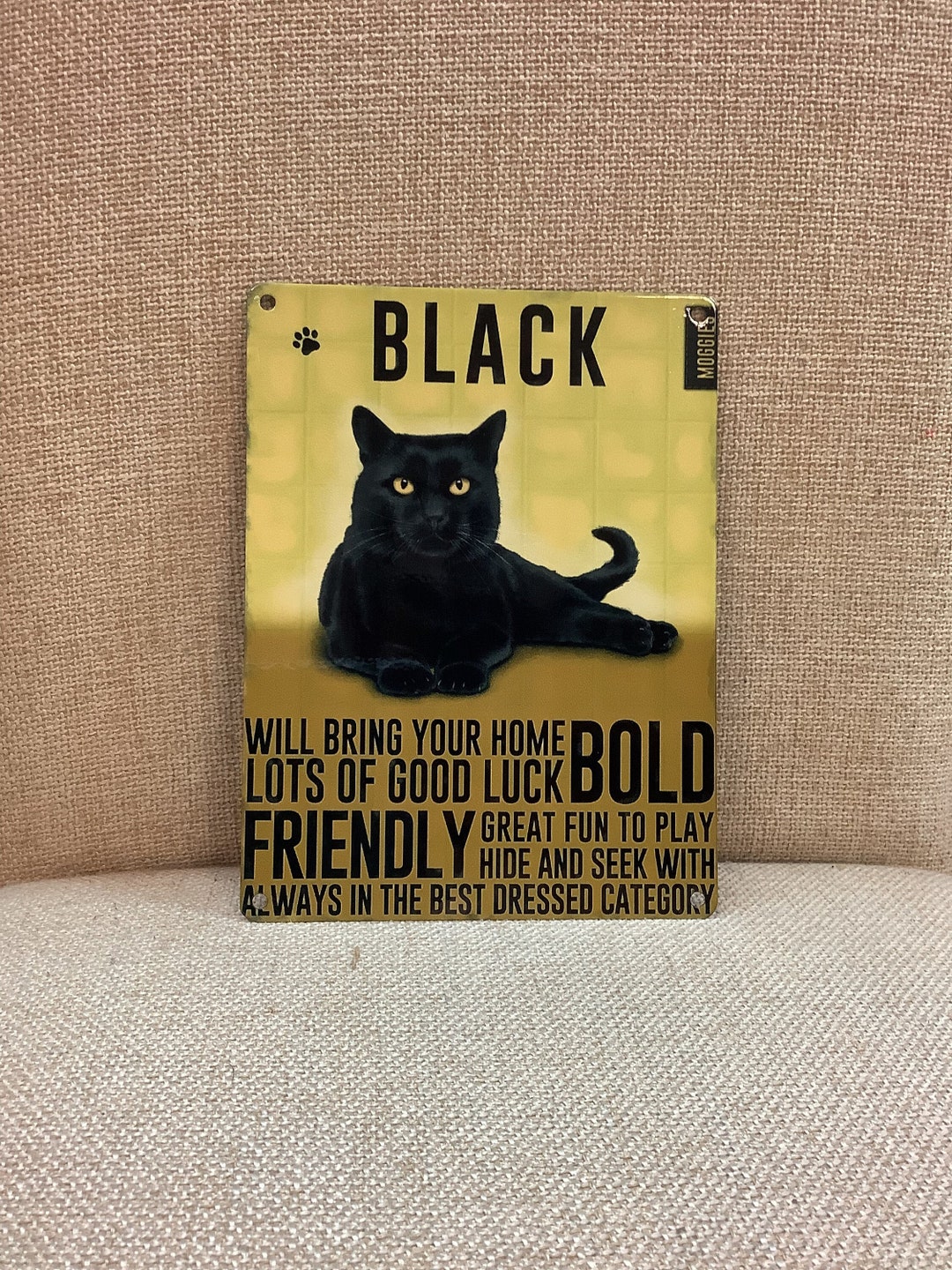 Black Cat Metal Wall Hanging Sign - Etsy