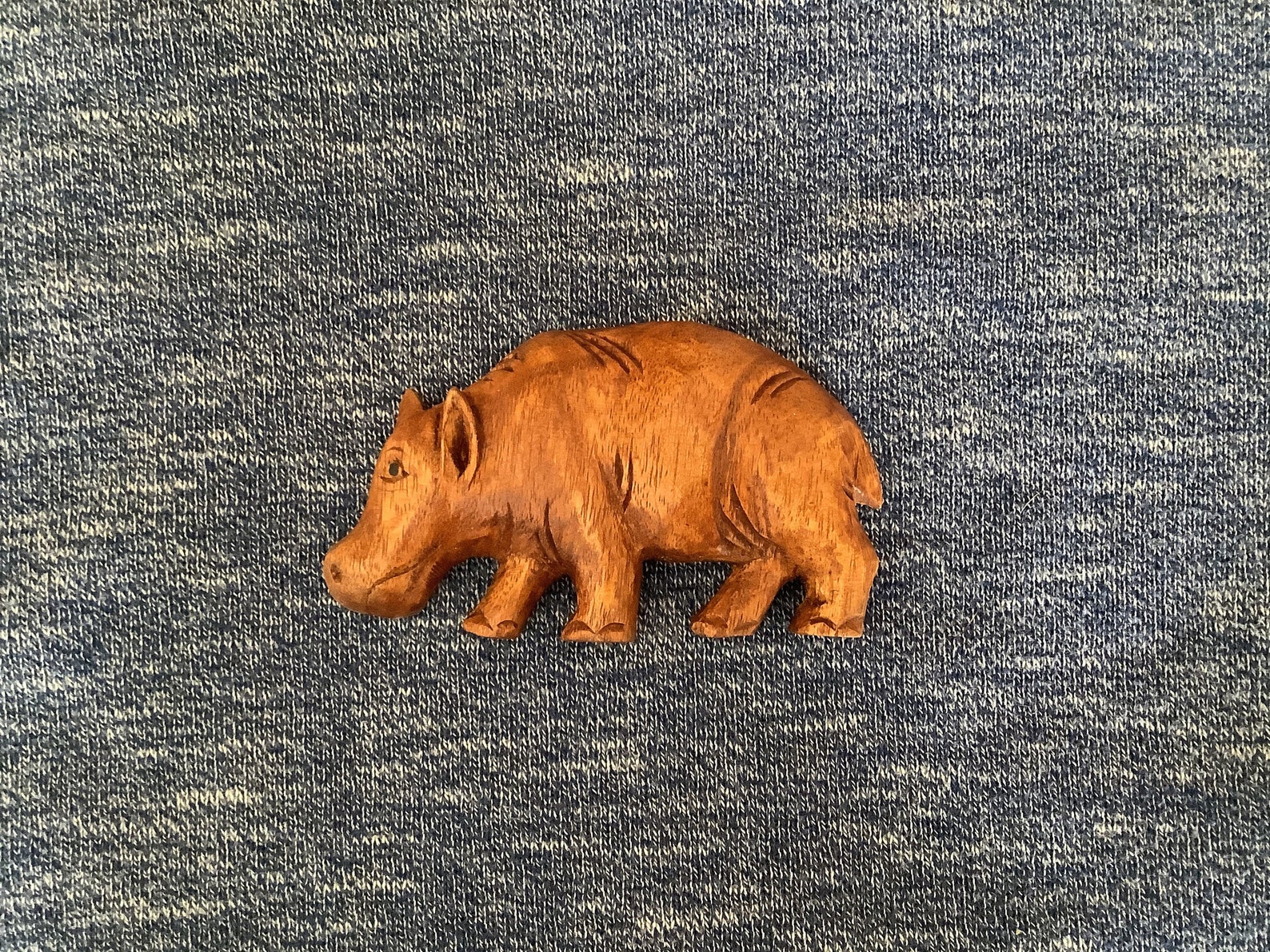 Chunky Carved Wooden Hippopotamus Fridge Magnet - Etsy