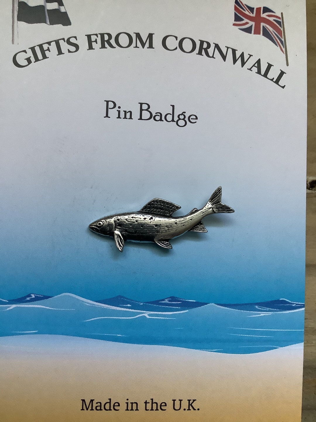 Grayling Fish Silver Pewter Pin Badge - Etsy