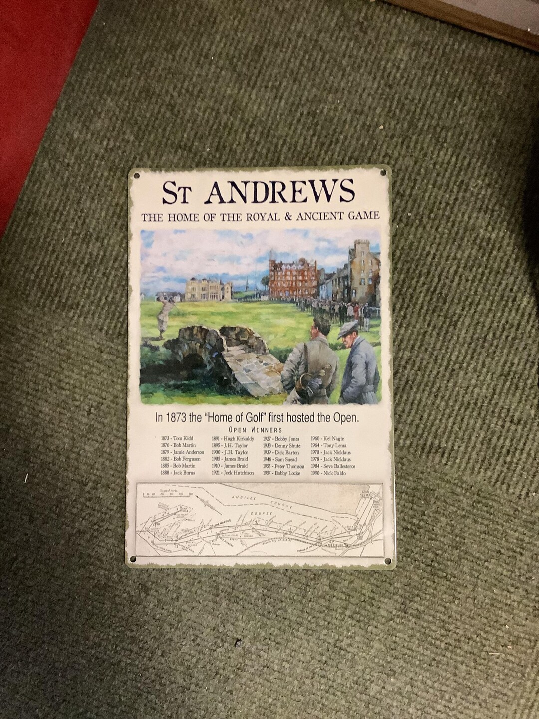 St Andrews home of Golf Large Metal Wall Hanging Sign - Etsy