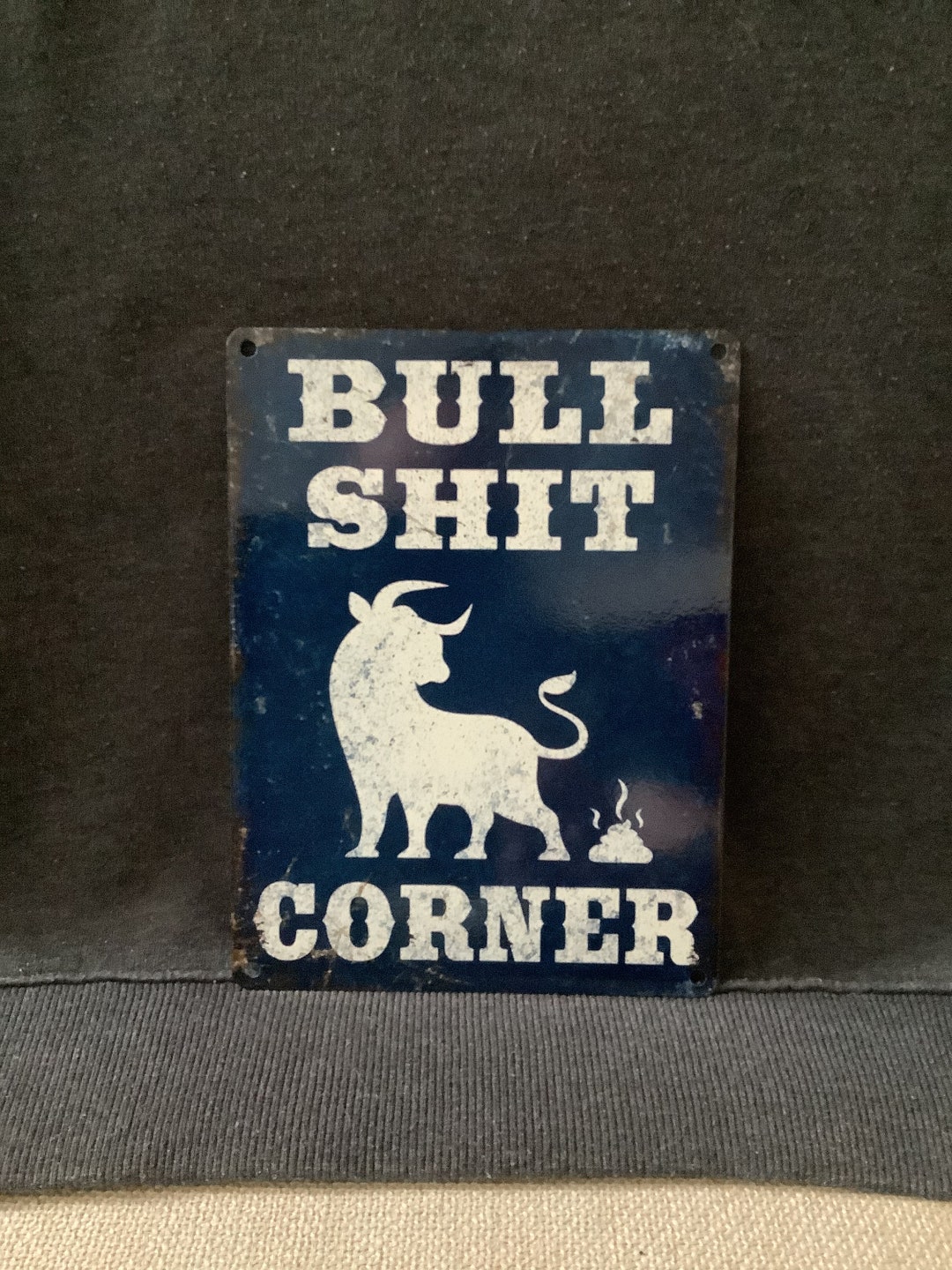 Bull Shit Corner Metal Wall Hanging Sign - Etsy