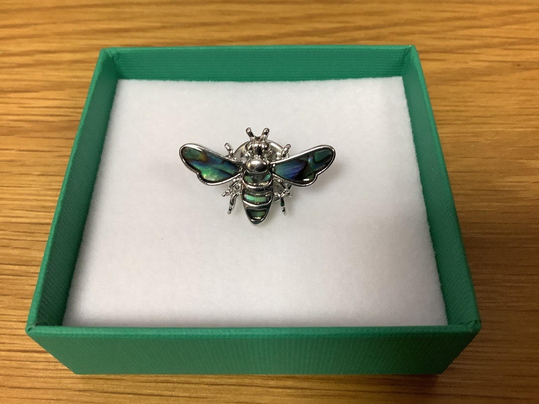 Stunning Bee Inlaid Paua Shell Pin Badge - Etsy