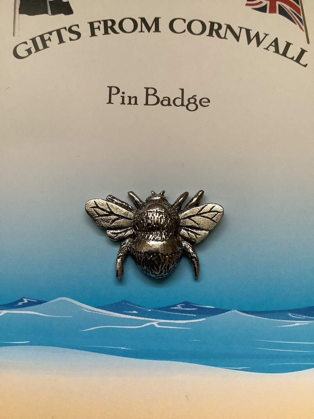 Bee Silver Pewter Pin Badge CLBEEPPIN - Etsy