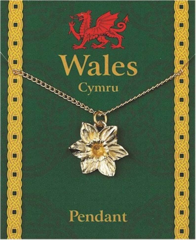 Welsh Daffodil Gold Plated Pendant on A Chain | Etsy