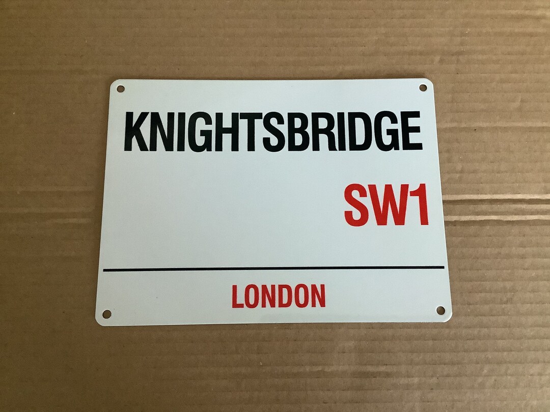 Knightsbridge London Metal Wall Hanging Street Sign - Etsy