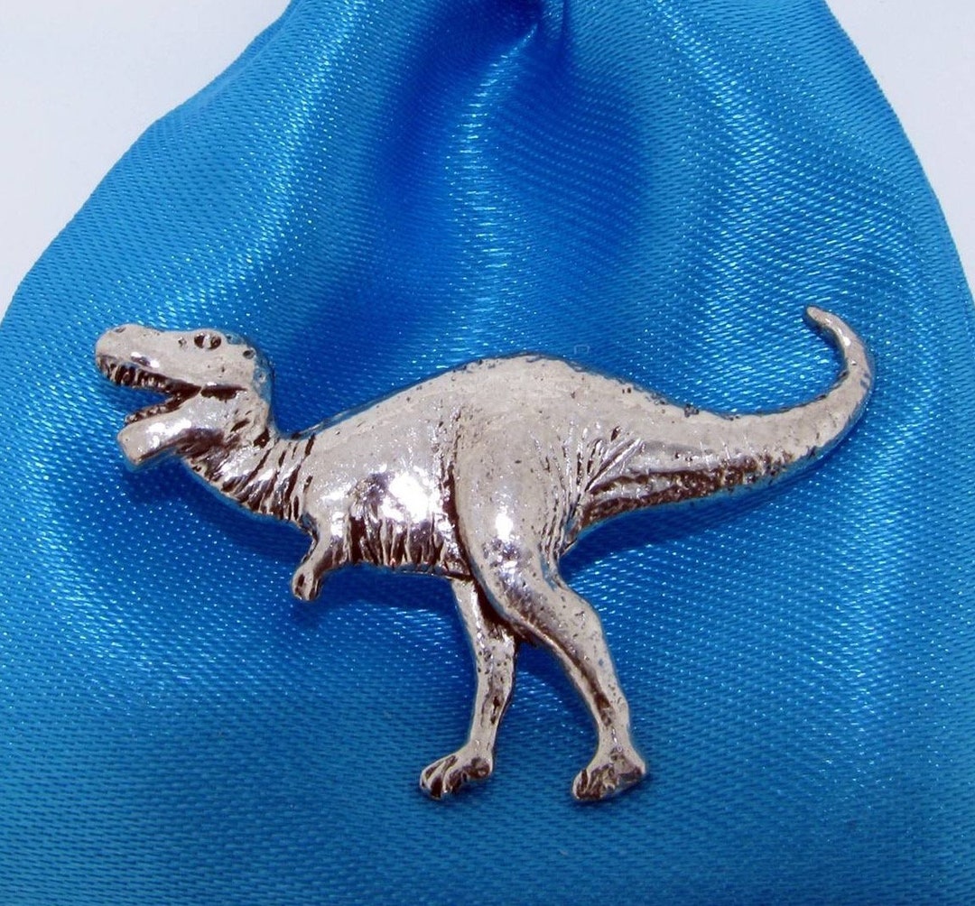 Tyrannosaurus Rex Silver Pewter Pin Badge - Etsy