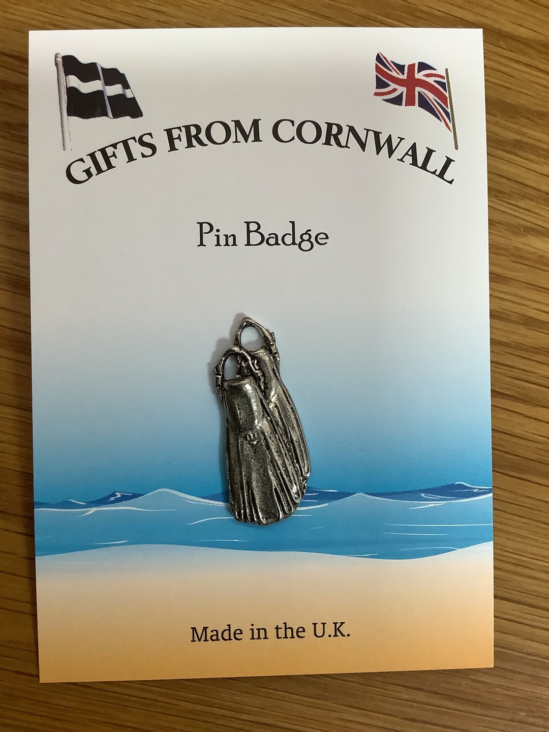 Scuba Diving Fins Silver Pewter Pin Badge P - Etsy