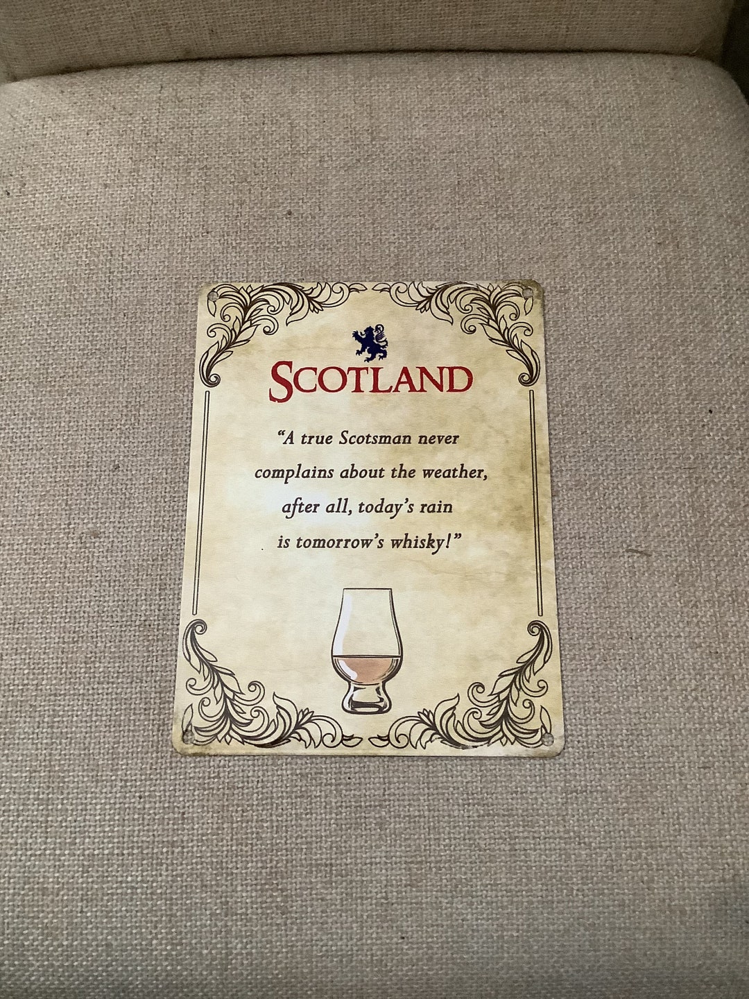 Scotland A True Scotsman Never Complains About the Weather Metal Wall ...