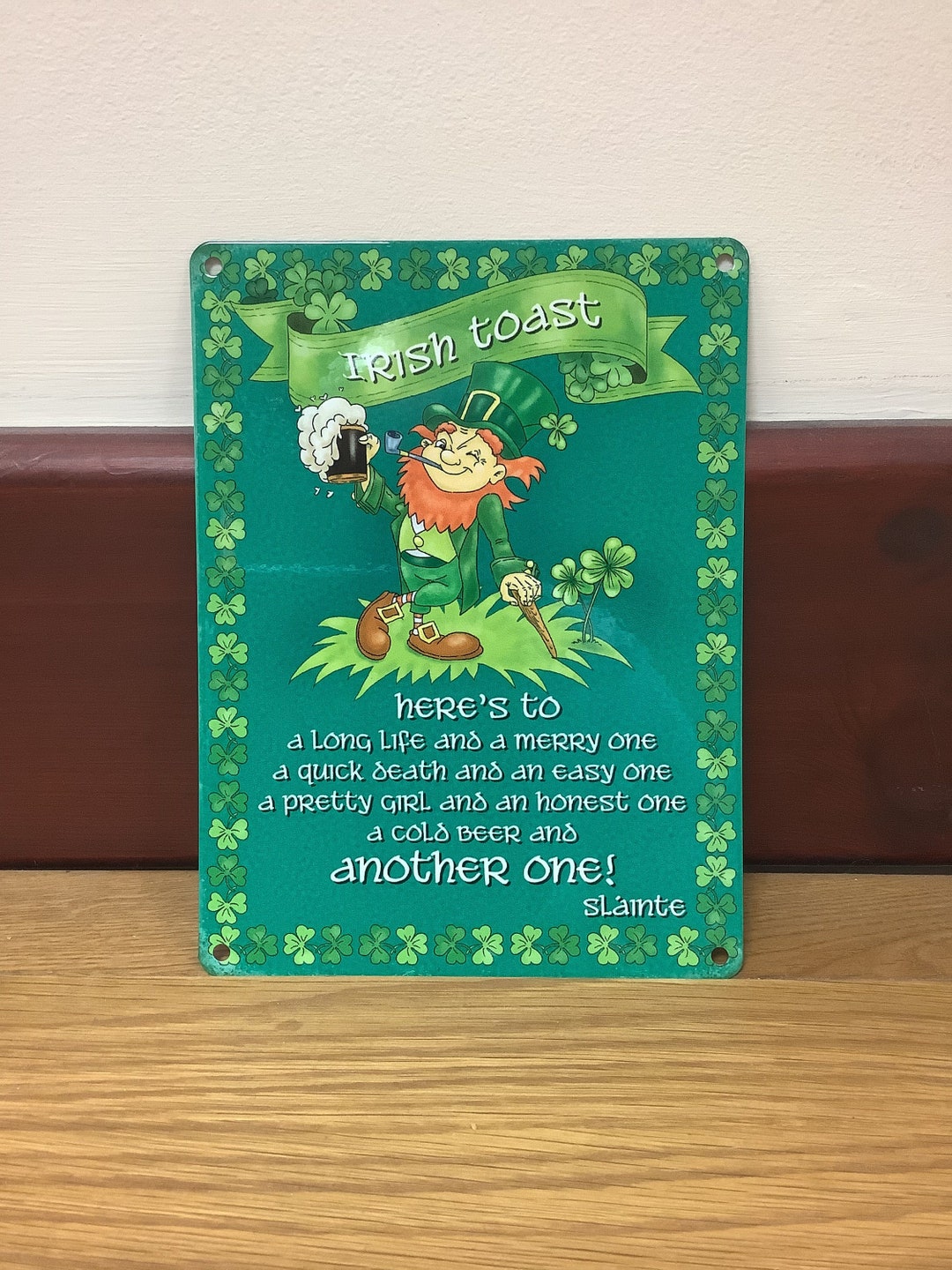 Irish Toast Metal Wall Hanging Sign - Etsy