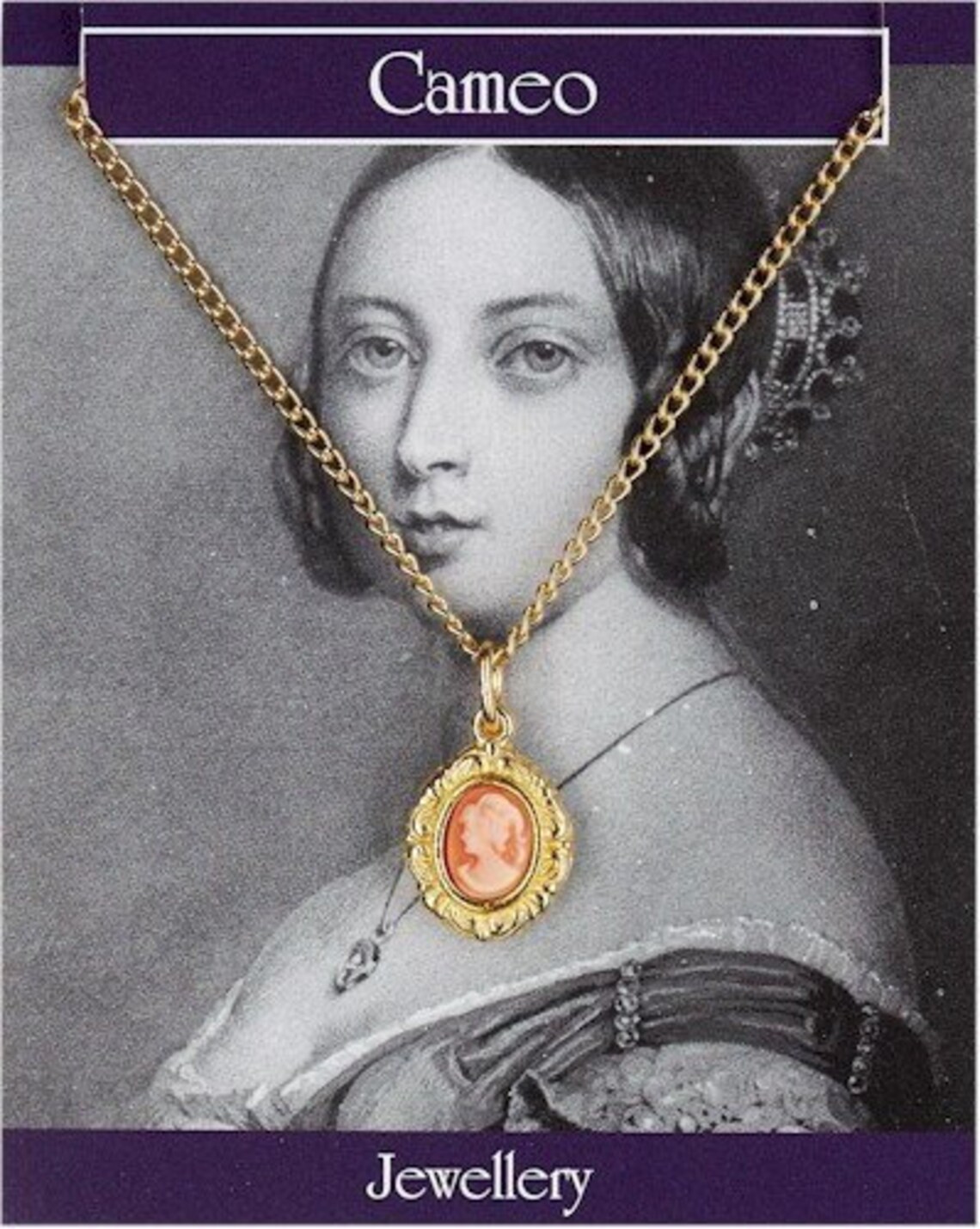 Miniature Cameo Gold Plated Pendant on A Chain - Etsy