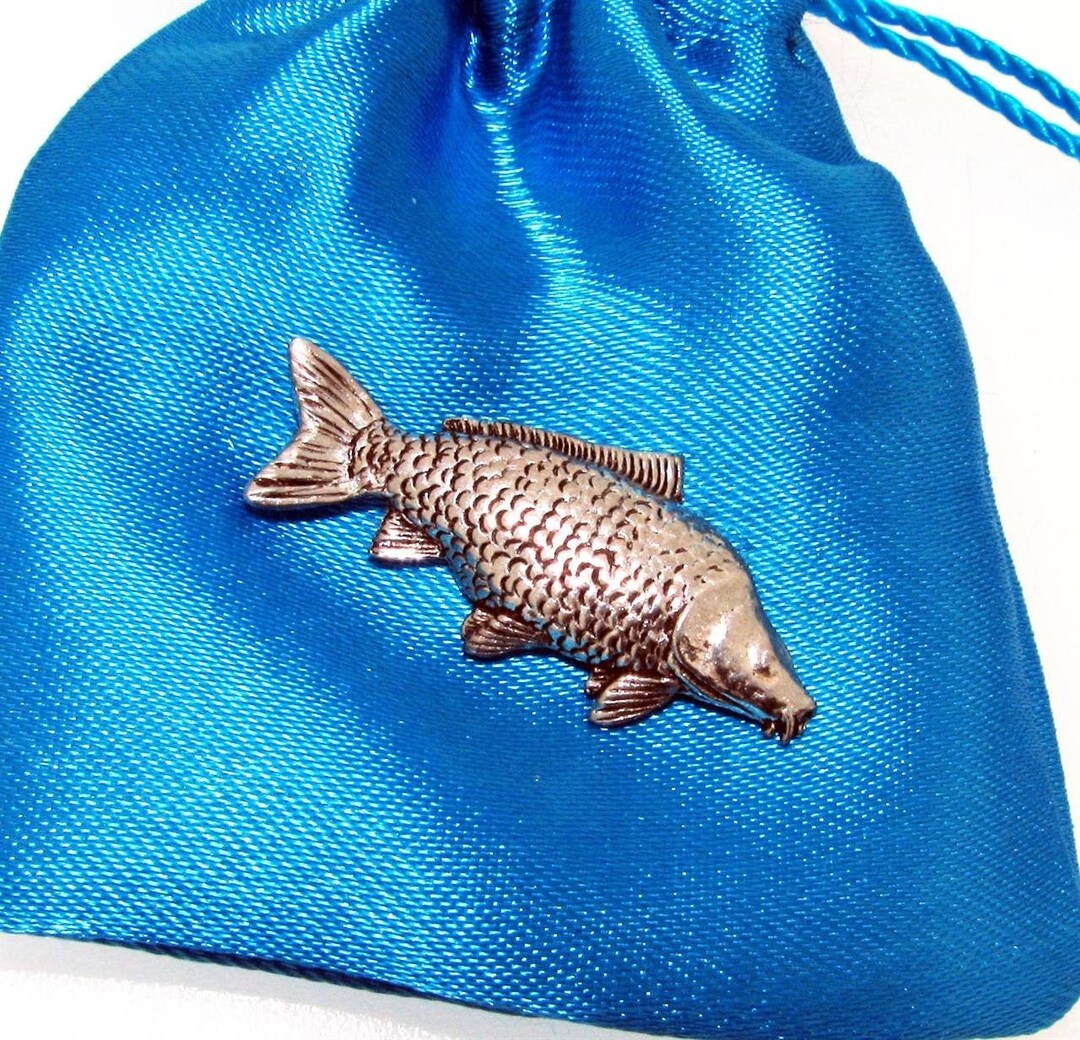 Common Carp Silver Pewter Pin Badge in A Satin Gift Bag - Etsy