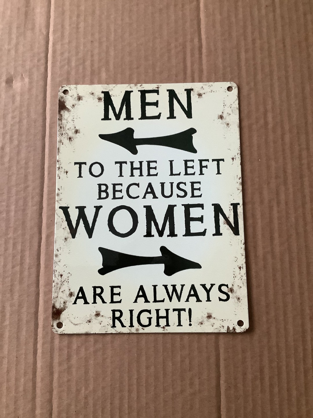 Men to the Left Metal Wall Hanging Sign - Etsy