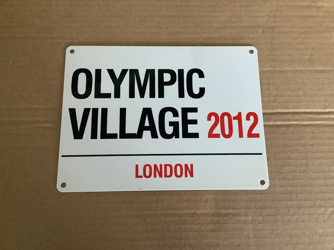 Olympic Village London Metal Wall Hanging Street Sign - Etsy