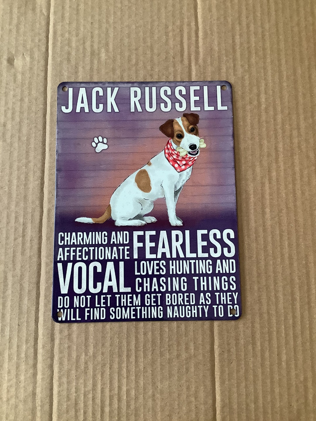 Jack Russell Metal Wall Hanging Sign - Etsy