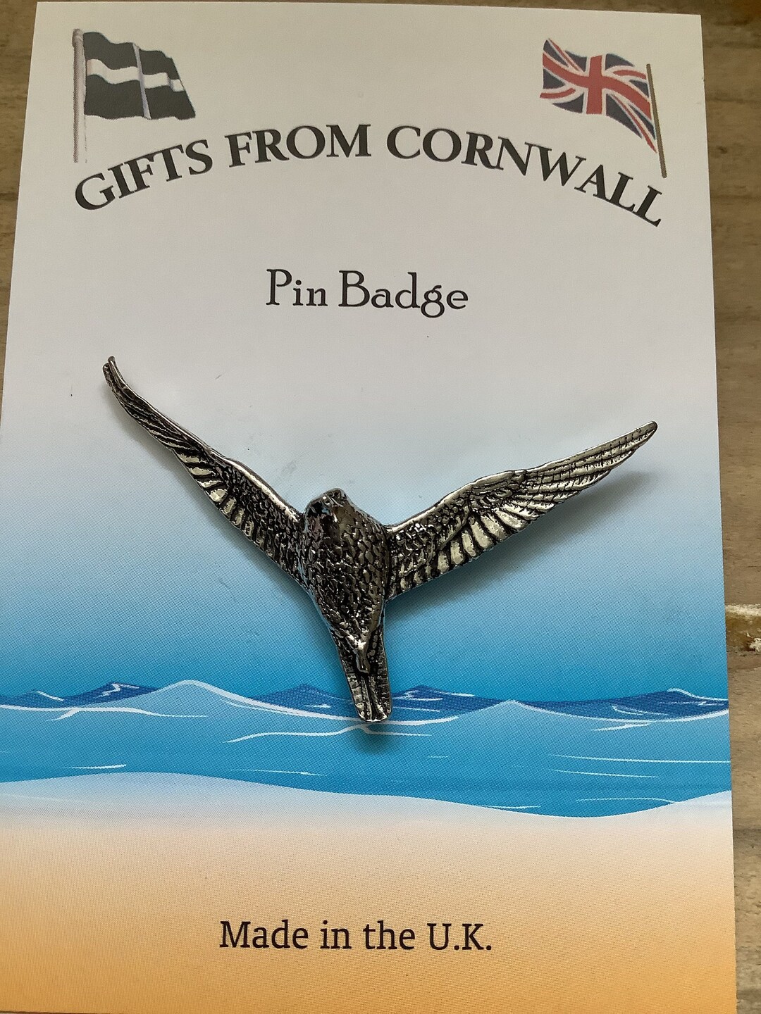 Falcon Silver Pewter Pin Badge - Etsy