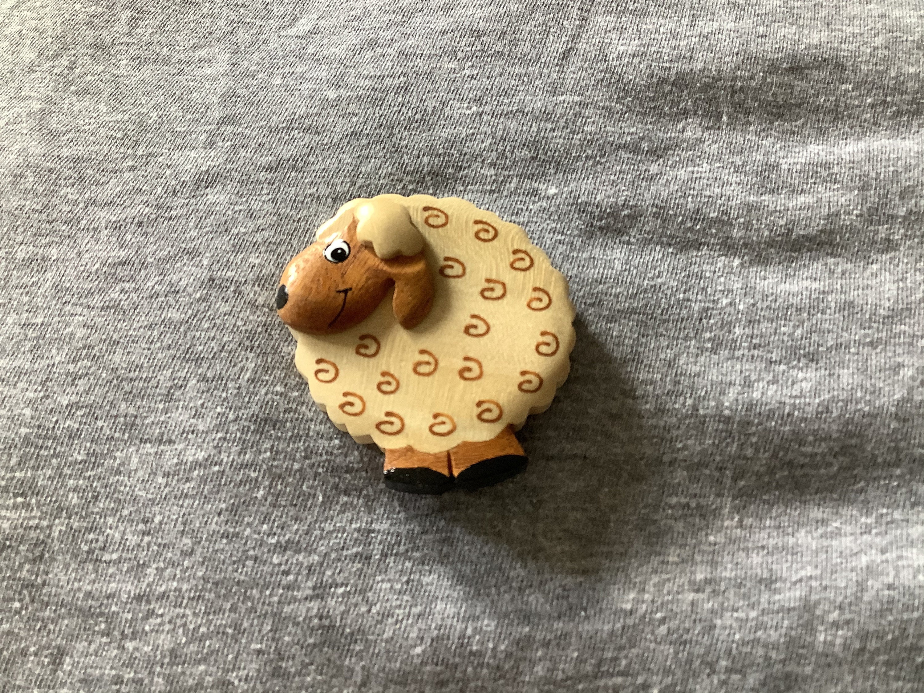 Chunky Sheep Wooden Fridge Magnet | Etsy