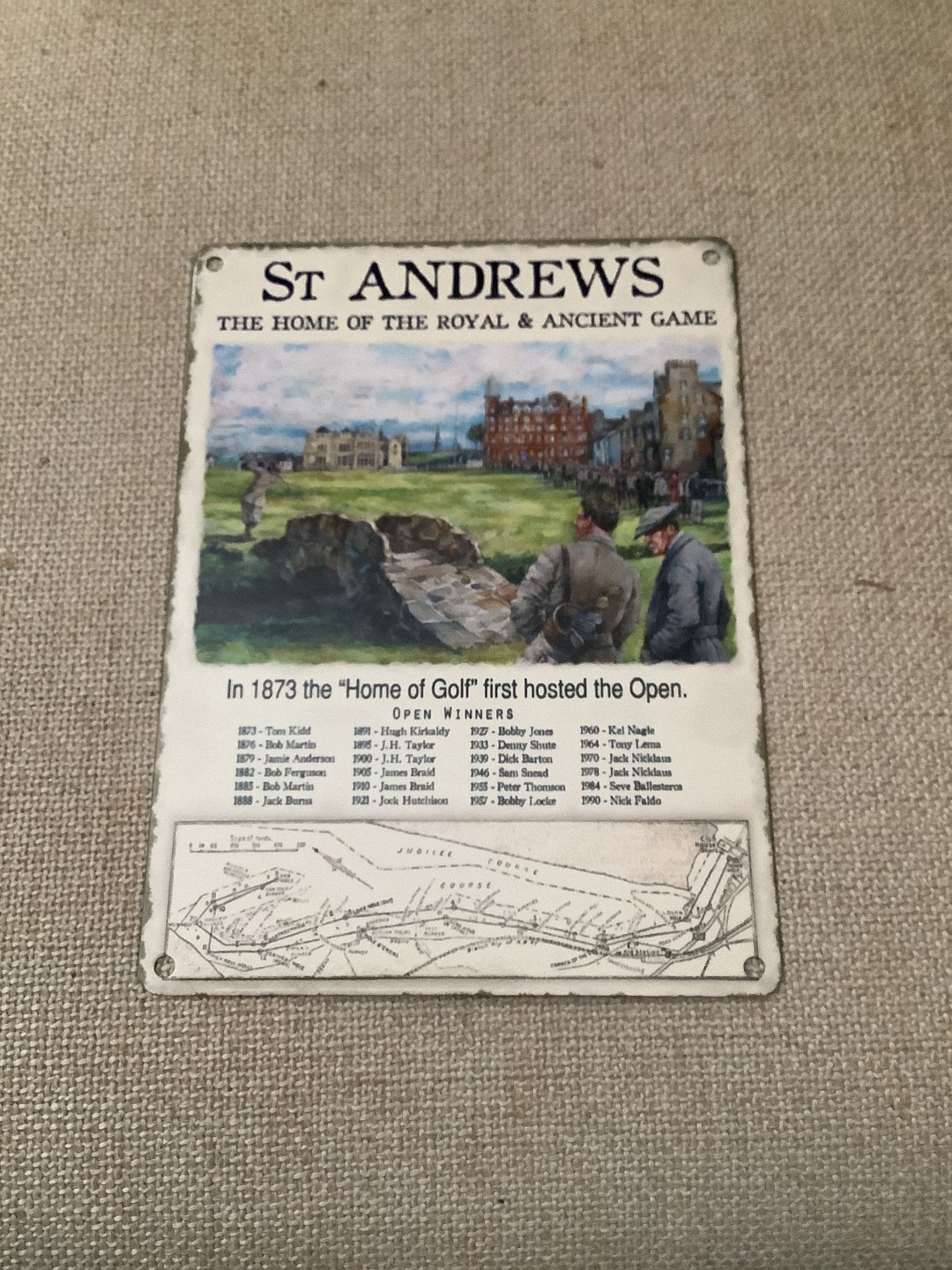 St Andrews the Home of Golf Metal Wall Hanging Sign - Etsy UK