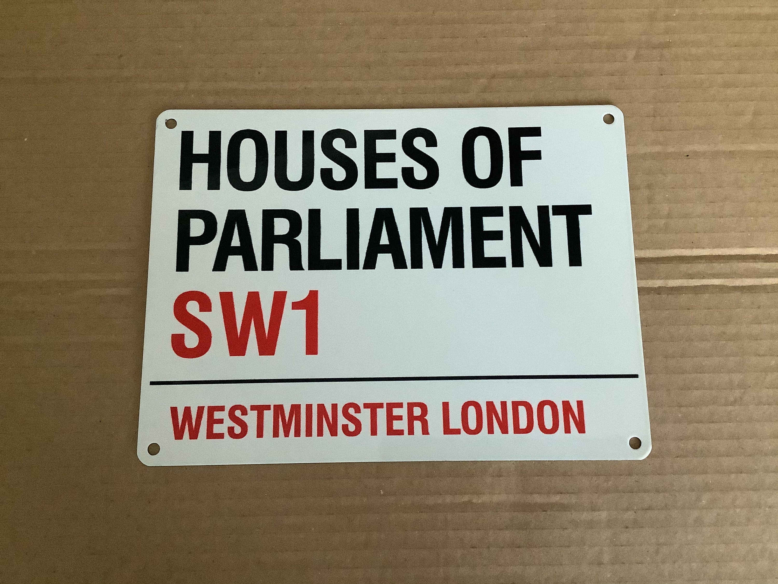 Houses Of Parliament London Metal Wall Hanging Street Sign | Etsy