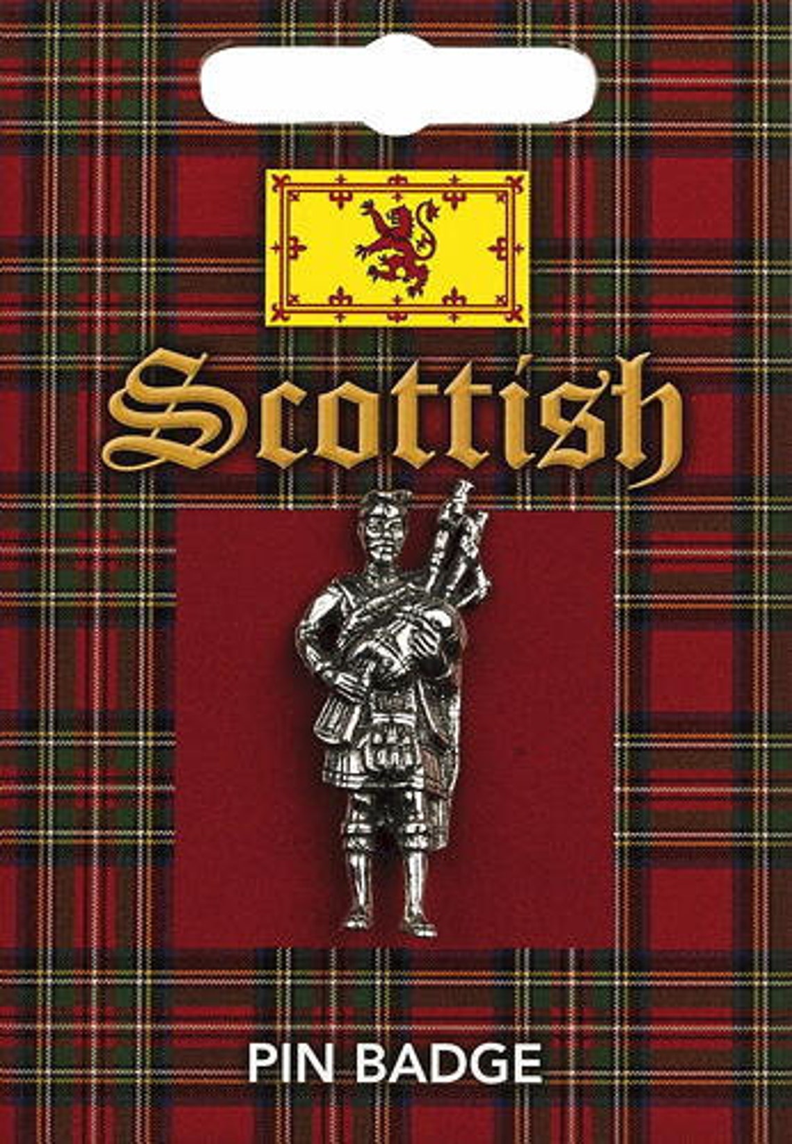 Scottish Piper Pewter Pin Badge | Etsy