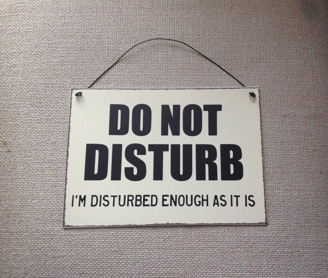Do Not Disturb... Metal Wall Hanging Sign - Etsy