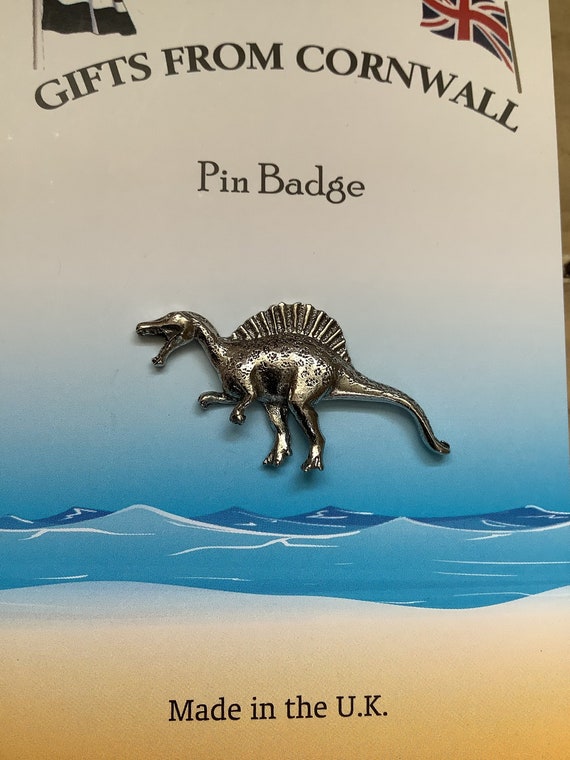 Spinosaurus Silver Pewter Pin Badge SPINPPIN | Etsy