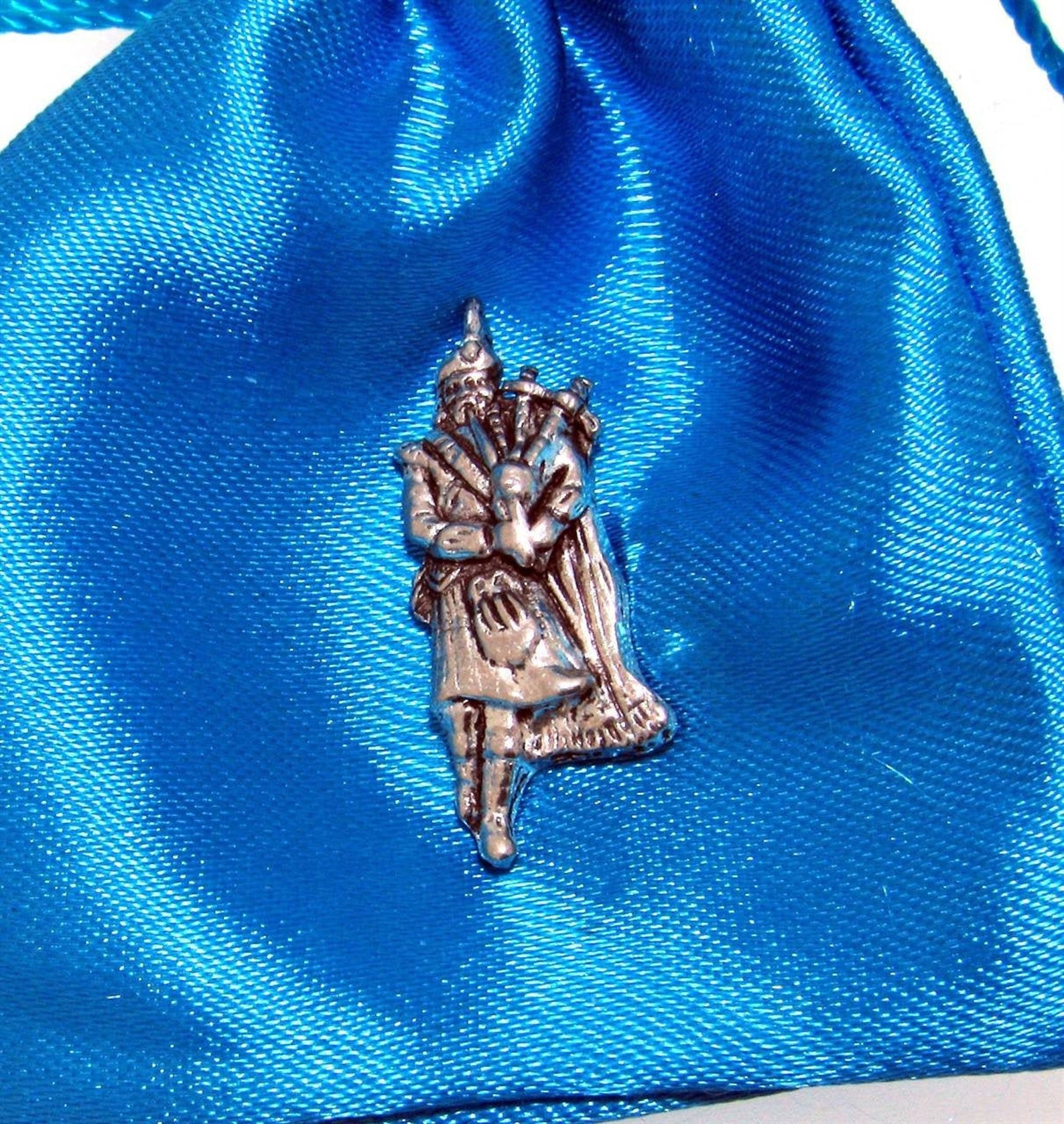 Scottish Piper Silver Pewter Pin Badge - Etsy