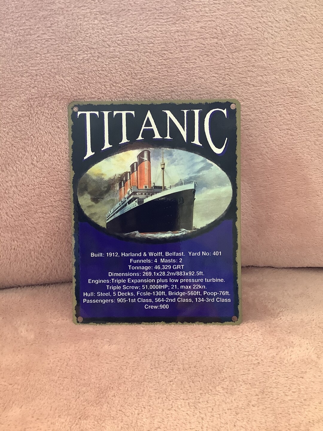 Titanic Metal Wall Hanging Sign - Etsy