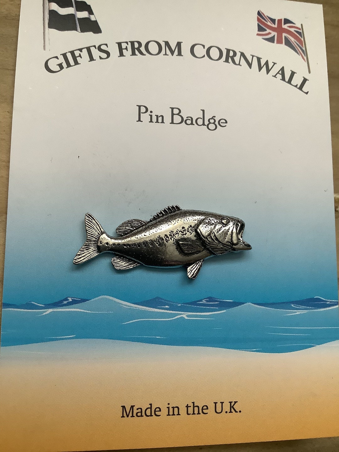 Largemouth Bass Fish Silver Pewter Pin Badge - Etsy