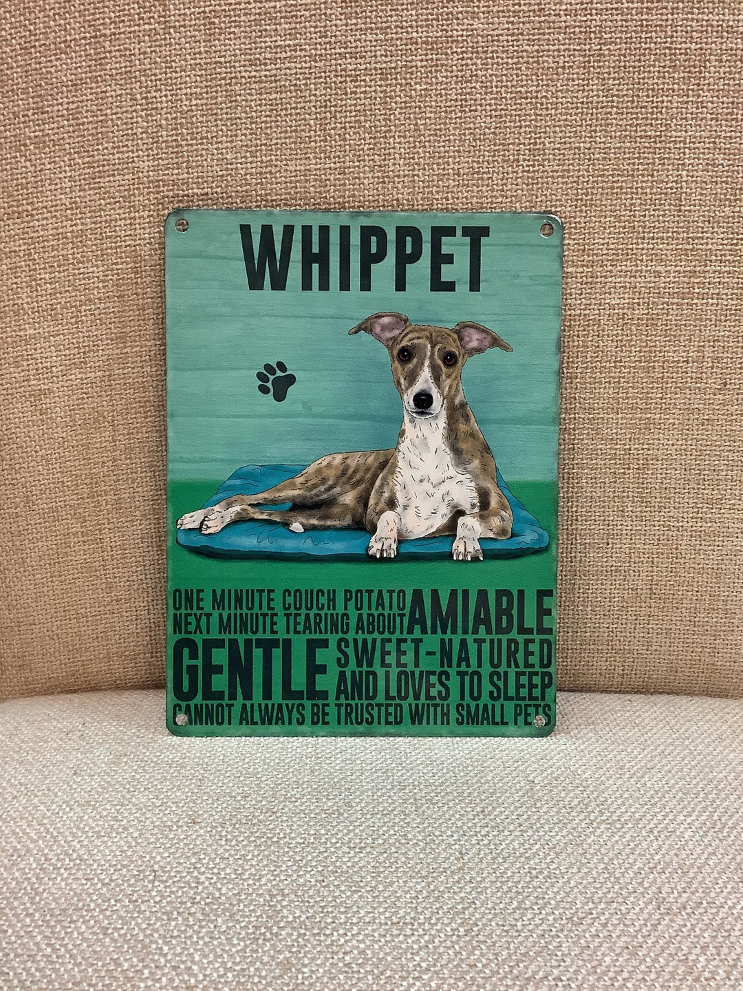 Whippet Dog Metal Wall Hanging Sign - Etsy Australia
