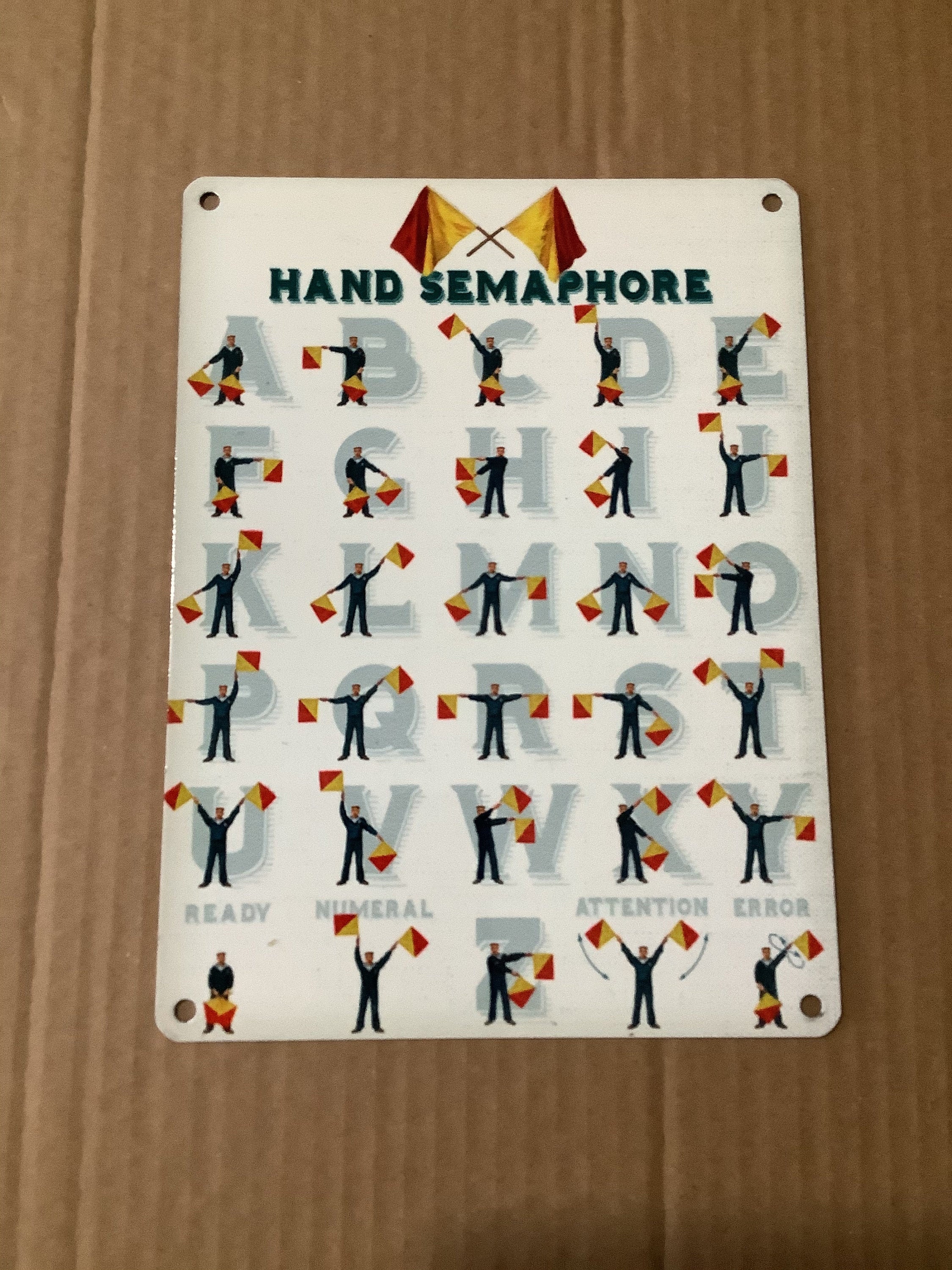 Hand Semaphore Metal Wall Hanging Sign | Etsy