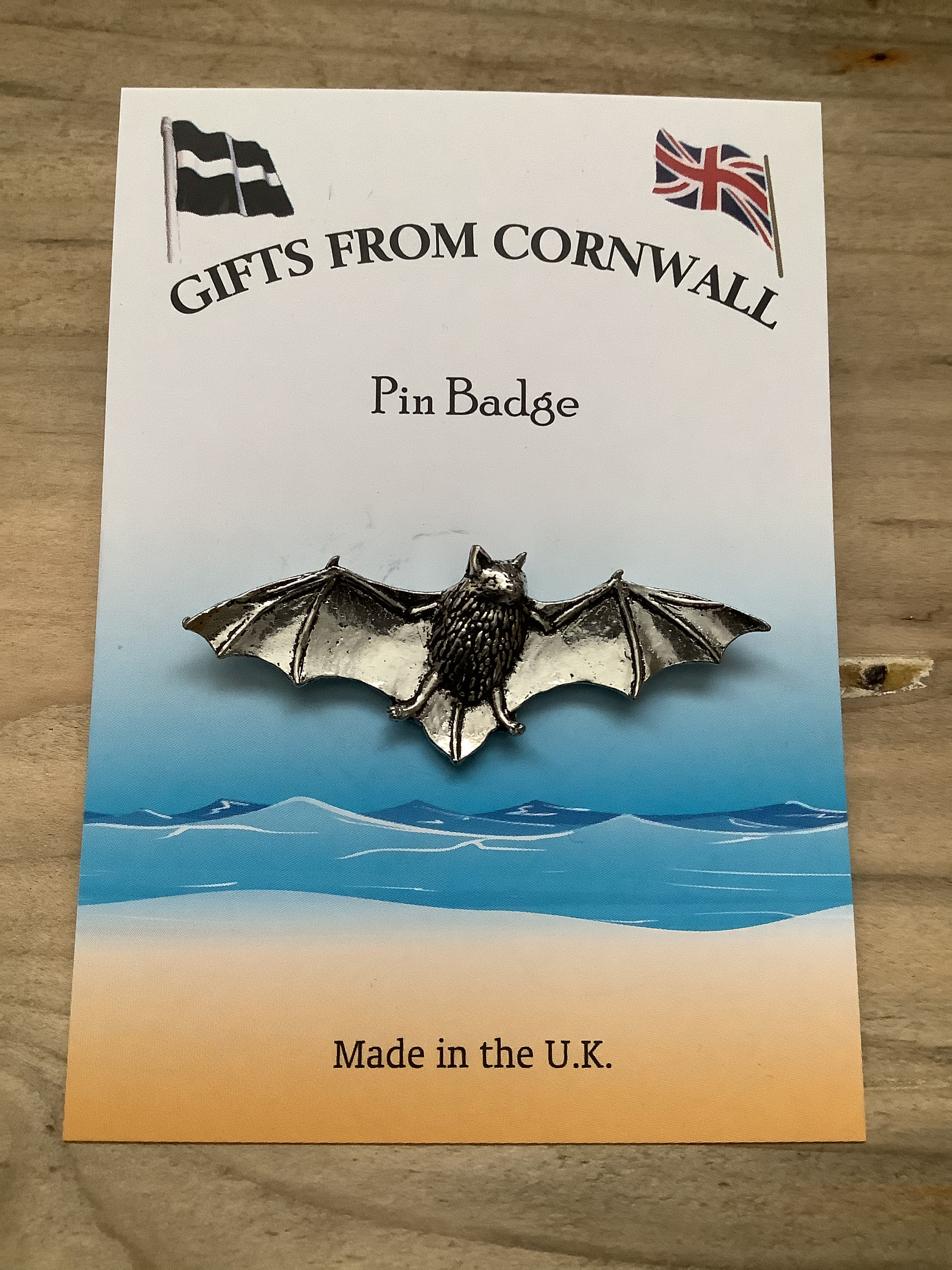 Flying Bat Silver Pewter Pin Badge | Etsy