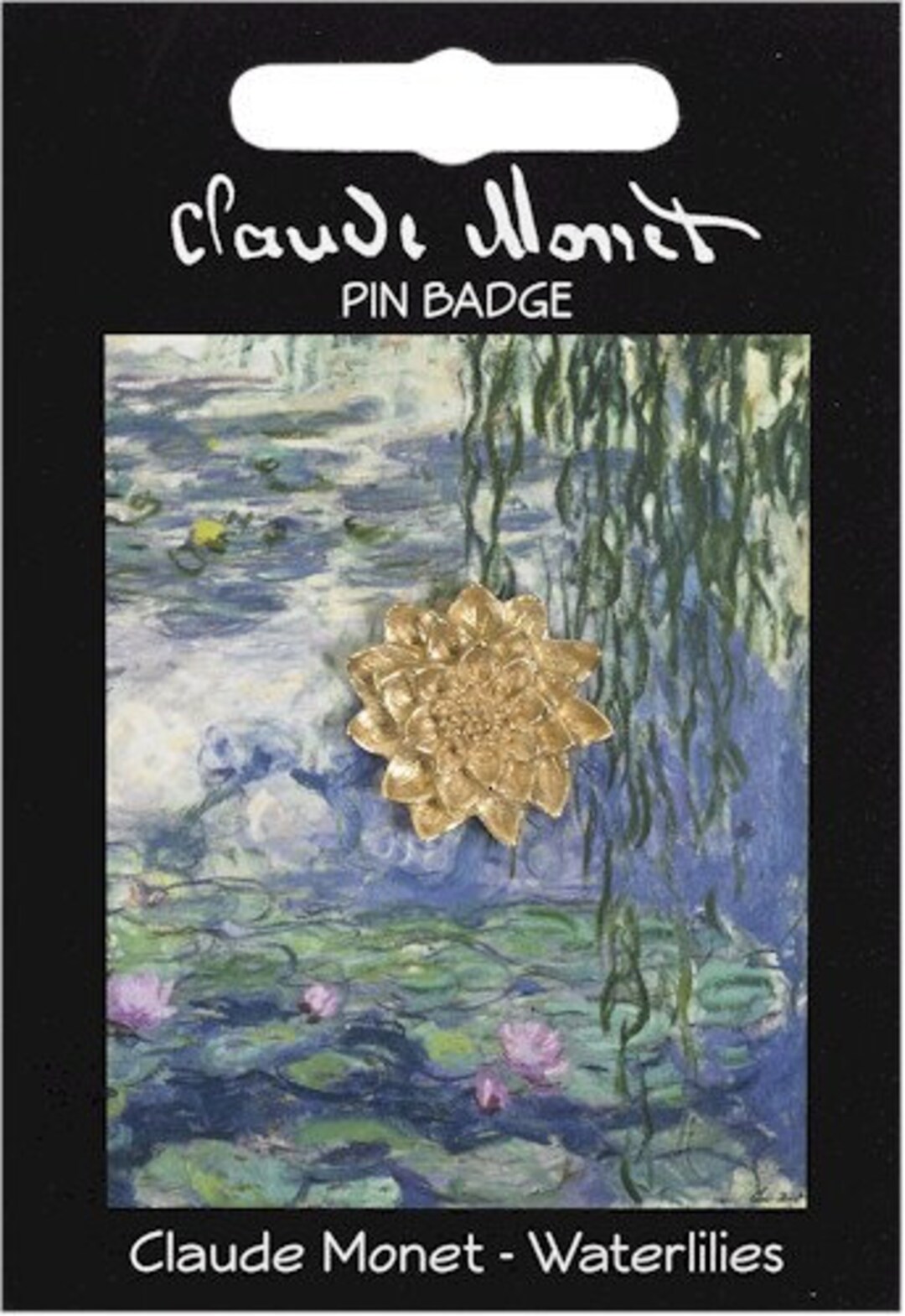 Claude Monet Water Lily Gold Plated Pewter Pin Badge - Etsy