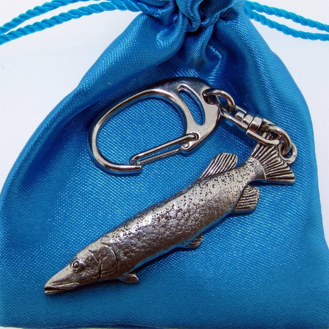 Pike Fish 3D Quality Pewter Keyring - Etsy UK