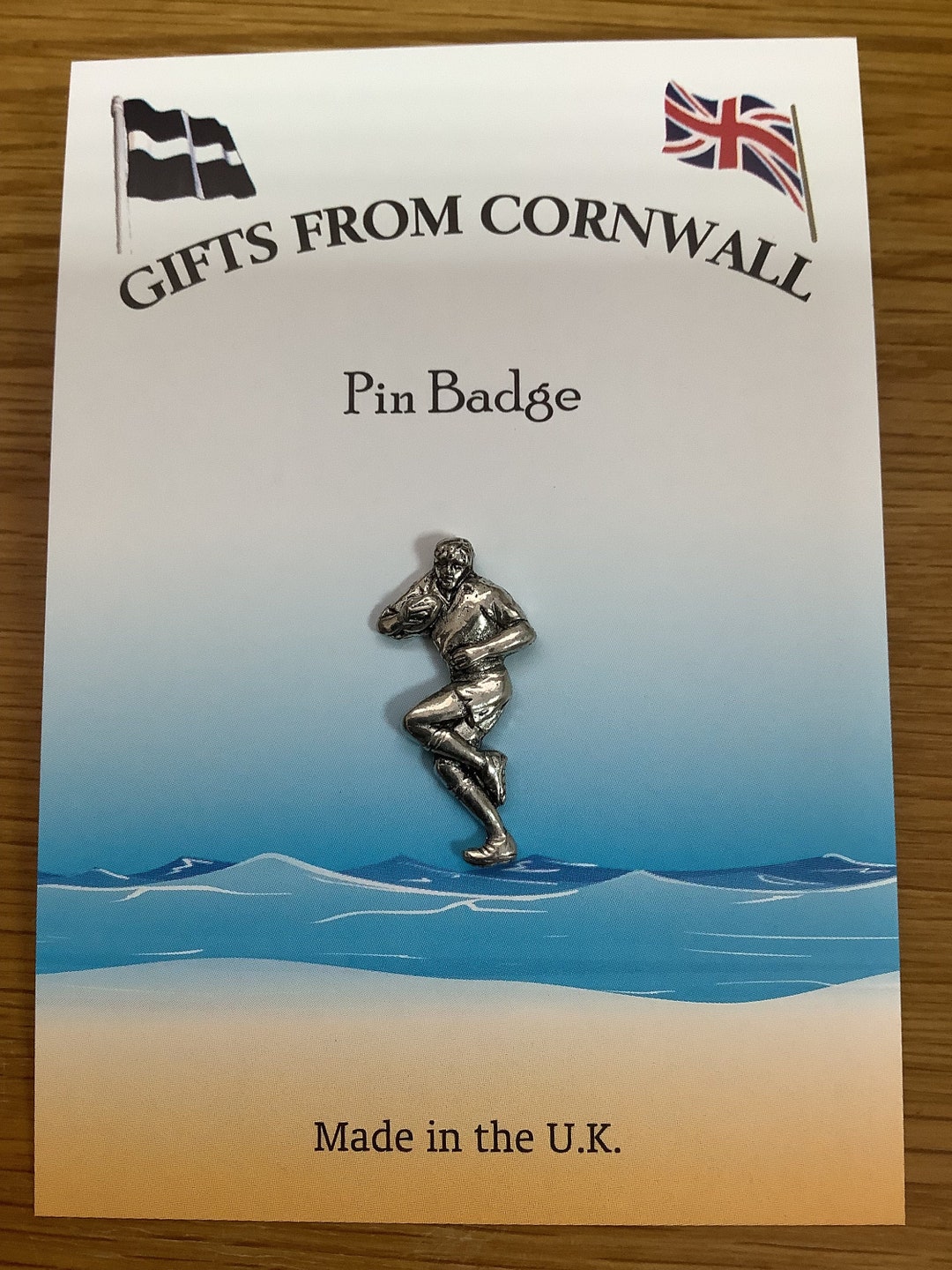 Rugby Player Silver Pewter Pin Badge P - Etsy