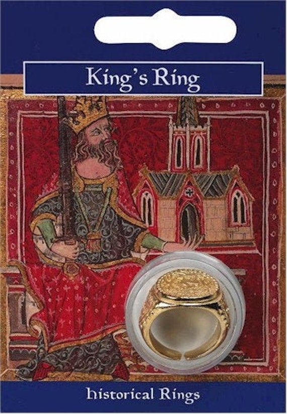 Medieval King's Gold Plated Pewter Ring | Etsy