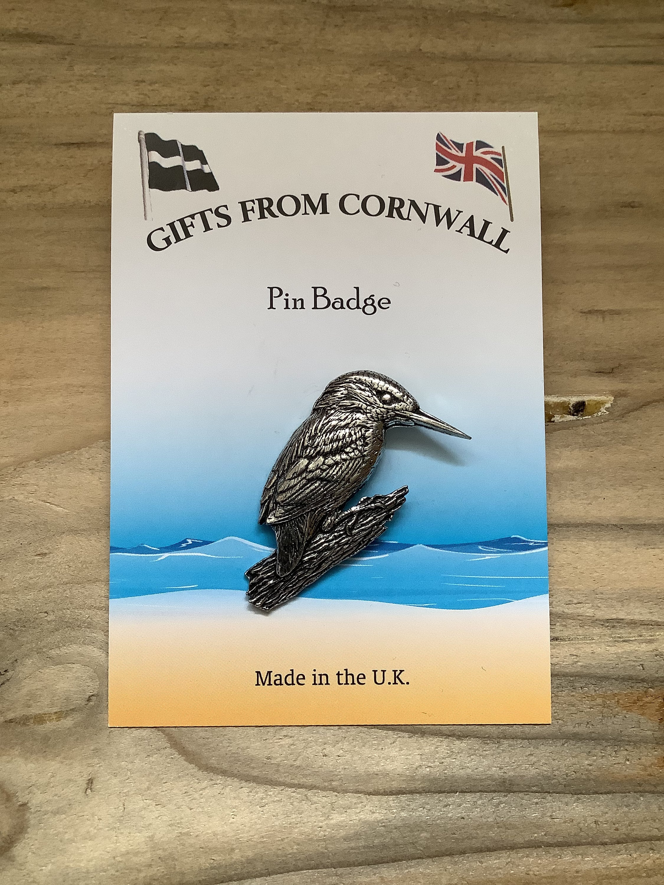 Kingfisher Silver Pewter Pin Badge - Etsy UK
